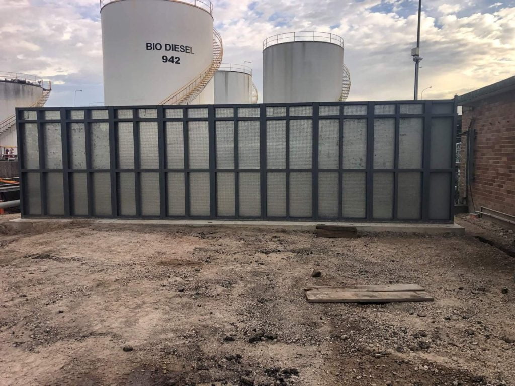 Blast Wall Installation, Oil Fuel Terminal - Bowsers | Fire Protection Experts